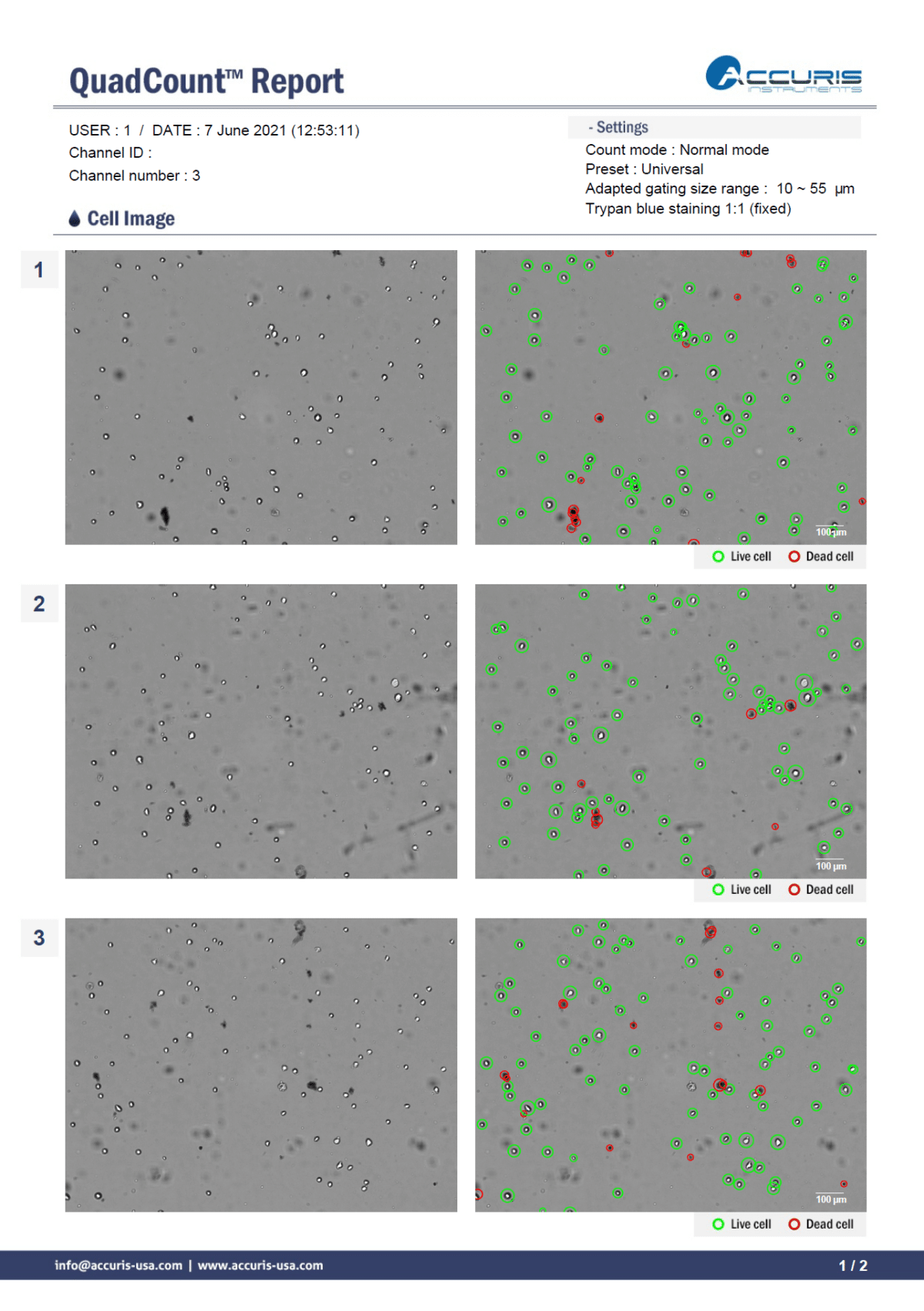 QuadCount™ Automated Cell Counter – Accuris Instruments